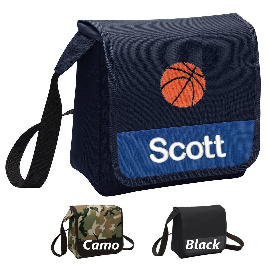 Personalized Basketball Lunch Bag Box Cooler, Polyester Canvas Fabric ...
