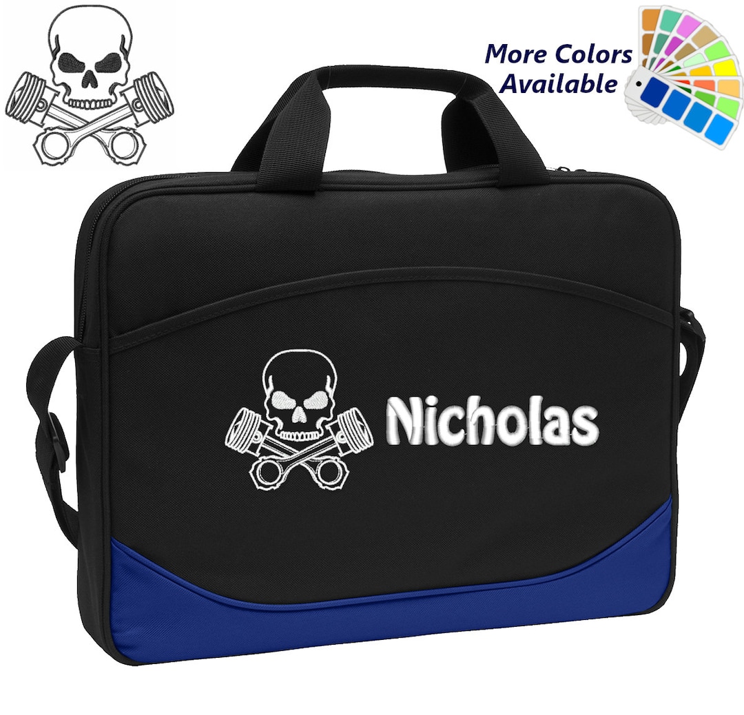 Personalized Computer Laptop Case Mechanics Skull and Pistons ...