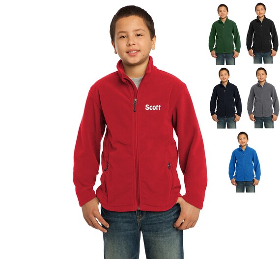 Personalized Kids Jacket Fleece Zipper Jacket Embroidered | Etsy