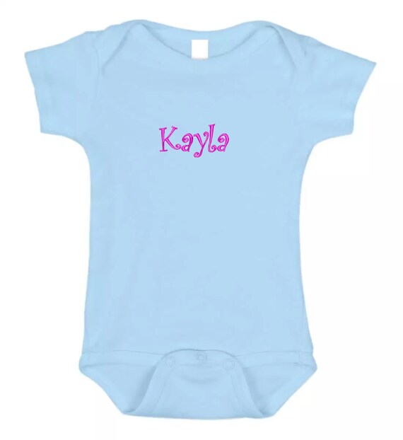 Personalized Baby Onesie Blue Embroidered With Your Baby's | Etsy
