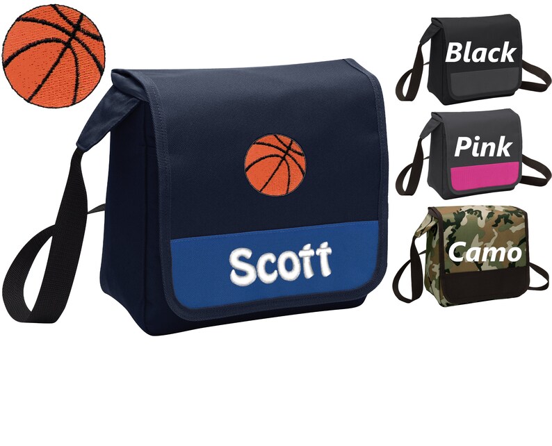 Personalized Basketball Lunch Bag Box Cooler Polyester Canvas | Etsy