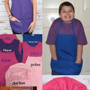 Personalized Kids Apron, Cooking Kitchen Gift, School Gift, Student ...