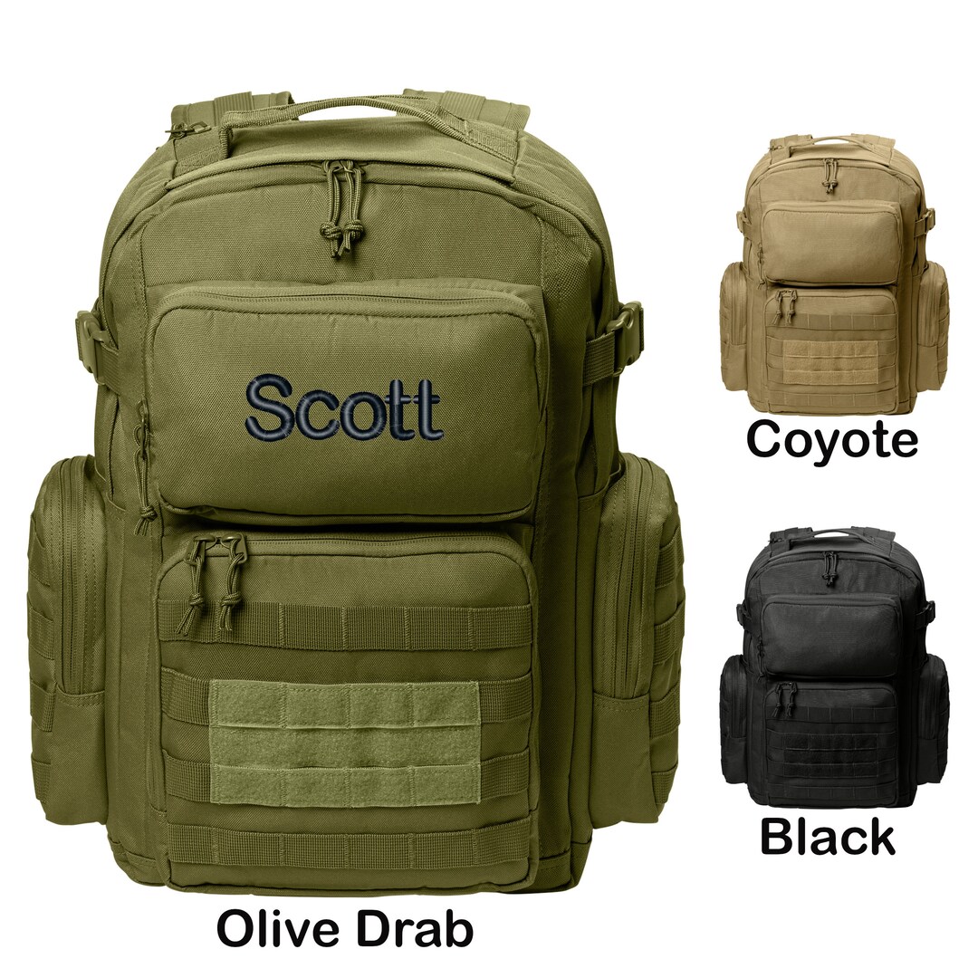 Personalized Tactical Backpack, Range Bag, Loop Panel for Badges ...