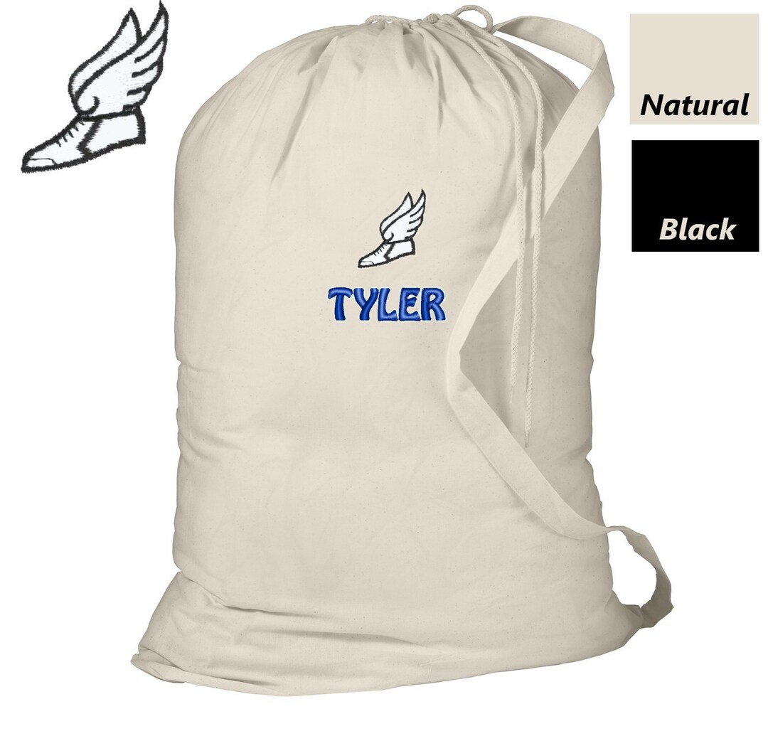 Personalized Running Track Laundry Bag, Summer Camp Bag, College Dorm ...