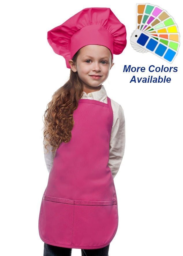 Kids Apron and Chef Hat for Your Little Chef, Monogrammed, Cook Uniform ...