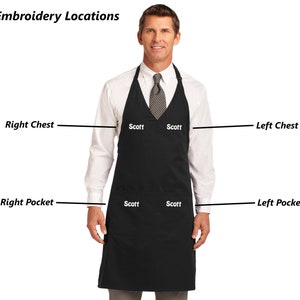 Personalized Tuxedo Apron, Embroidered Name or Business, Waiter ...