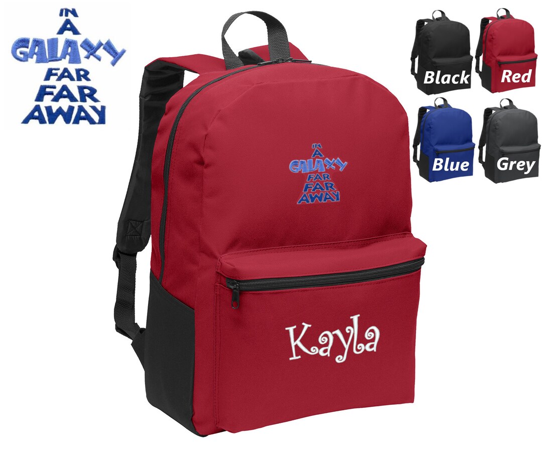 Personalized Kids Backpack Embroidered in a Galaxy Far Far Away ...