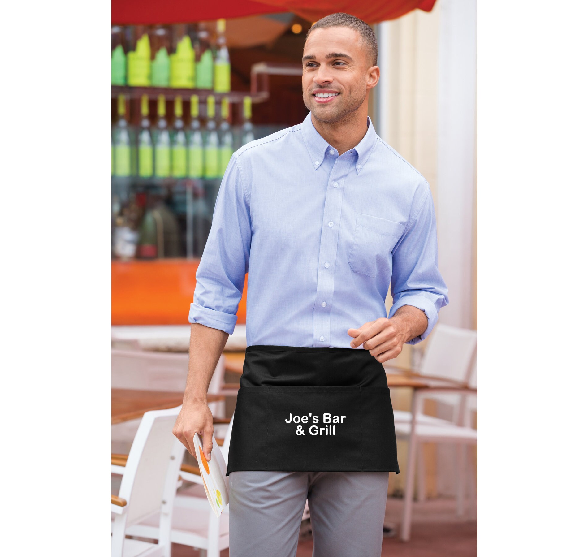 Personalized Waist Apron Embroidered Business Name Custom - Etsy