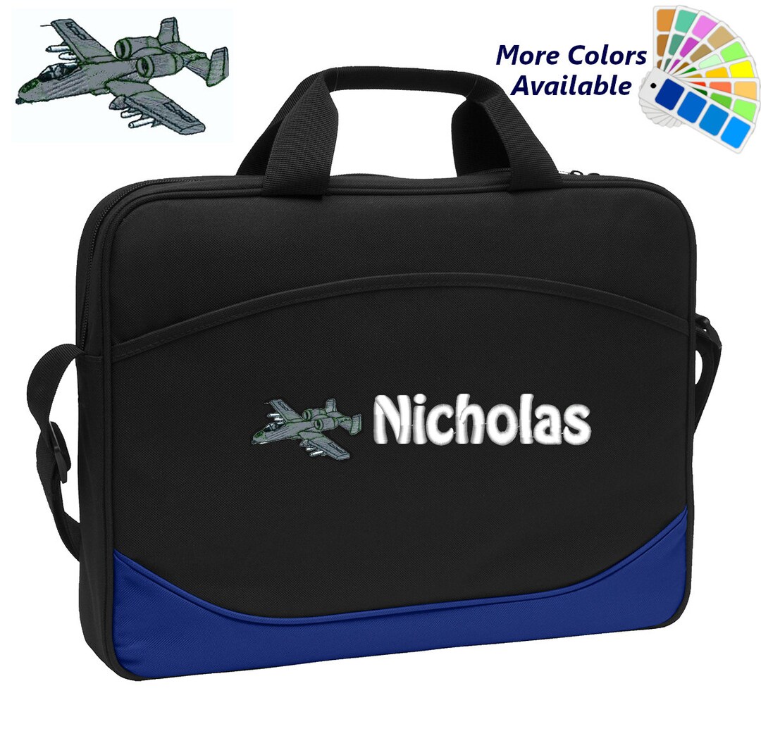 Personalized Computer Laptop Case A10 Warthog Airplane Embroidery ...
