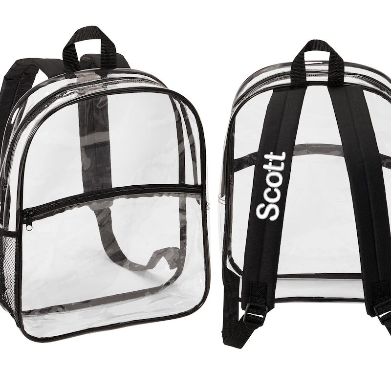 Personalized Clear Backpacks - Etsy