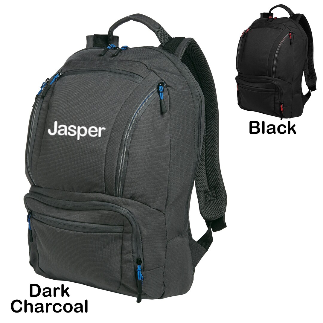 Personalized Laptop Backpack, Embroidered Monogrammed Name, Comfortable ...