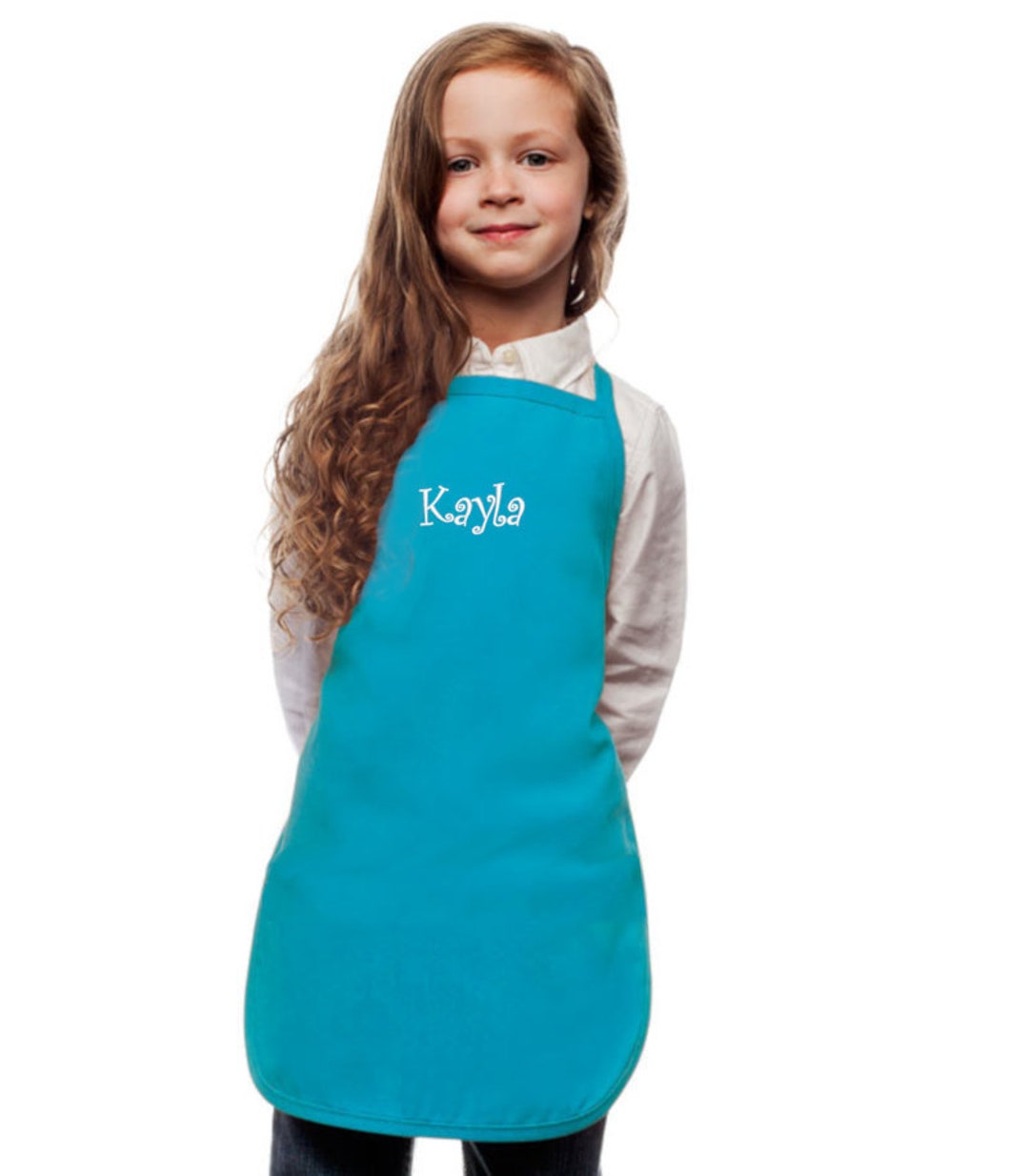 Personalized Turquoise Kids Apron, Cooking Kitchen Gift, School Gift ...