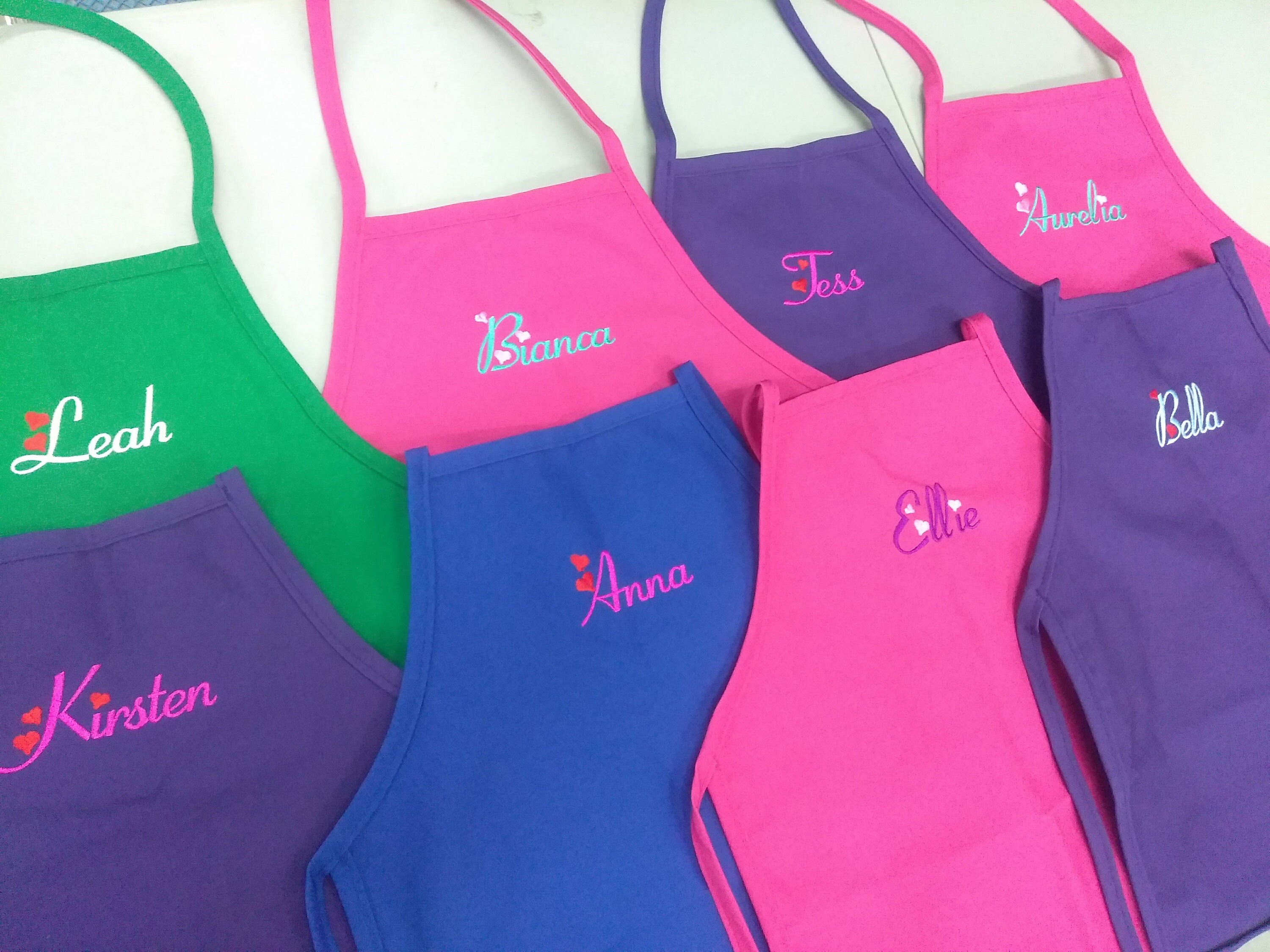 Personalized Hot Pink Kids Apron Cooking Kitchen Gift School | Etsy