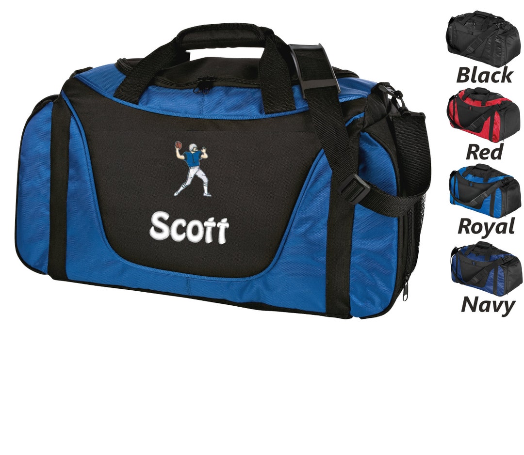 Personalized Football Player Duffel Bag, Athletic Bag, Embroidered ...