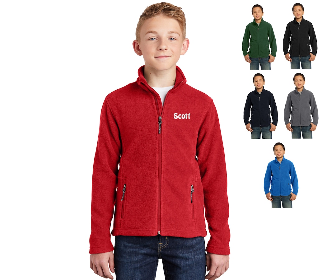 Personalized Kids Jacket Fleece Zipper Jacket Embroidered - Etsy