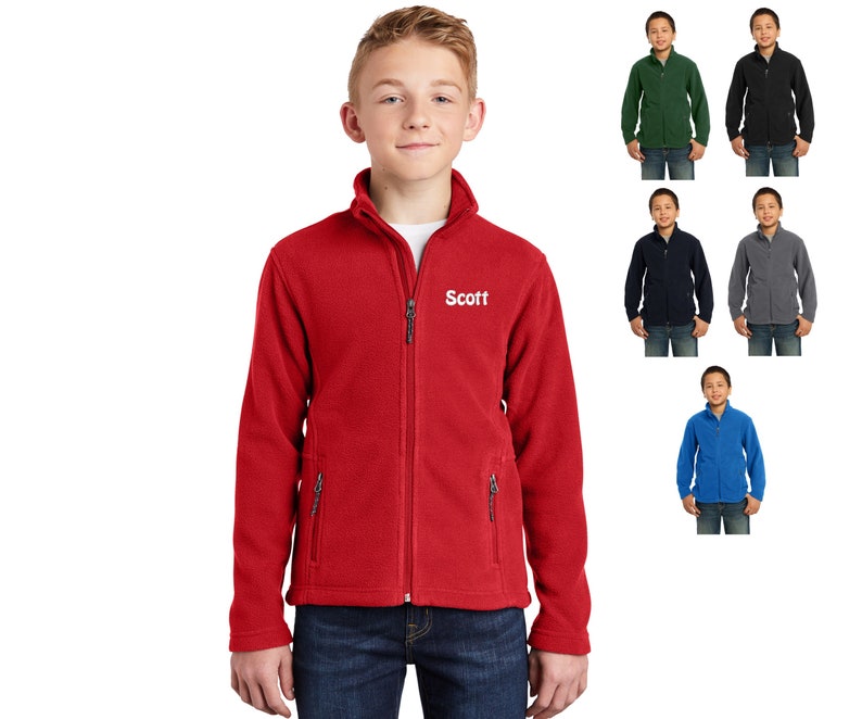 Personalized Kids Jacket Fleece Zipper Jacket Embroidered - Etsy