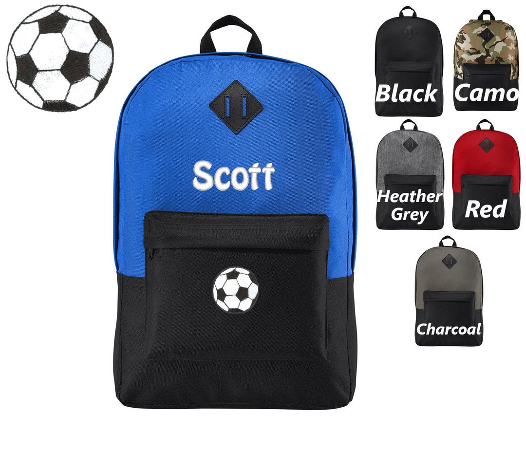Personalized Kids Soccer Backpack, Embroidered Monogrammed Custom Name ...
