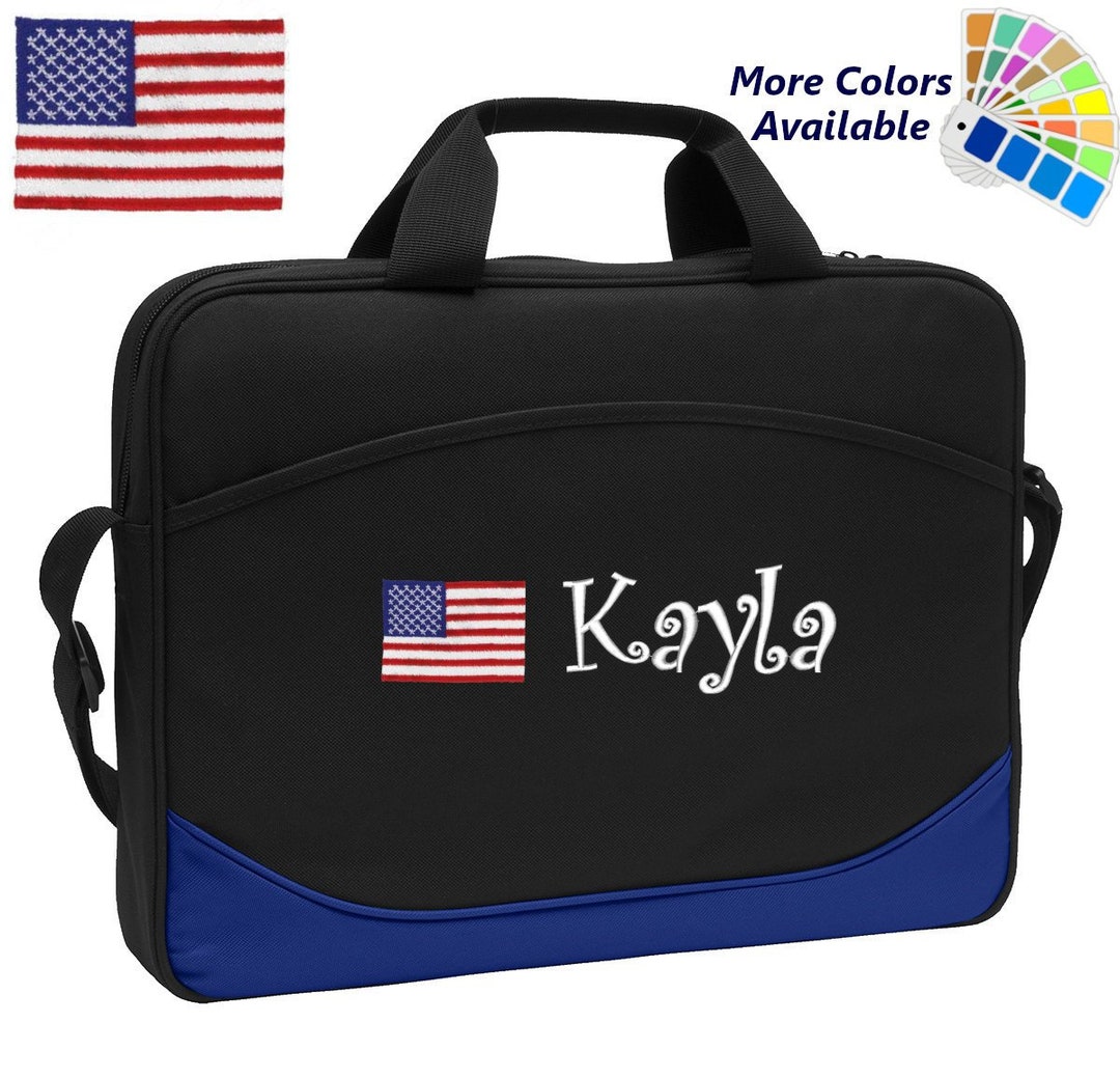 Personalized Computer Laptop Case American Flag Embroidery - Etsy