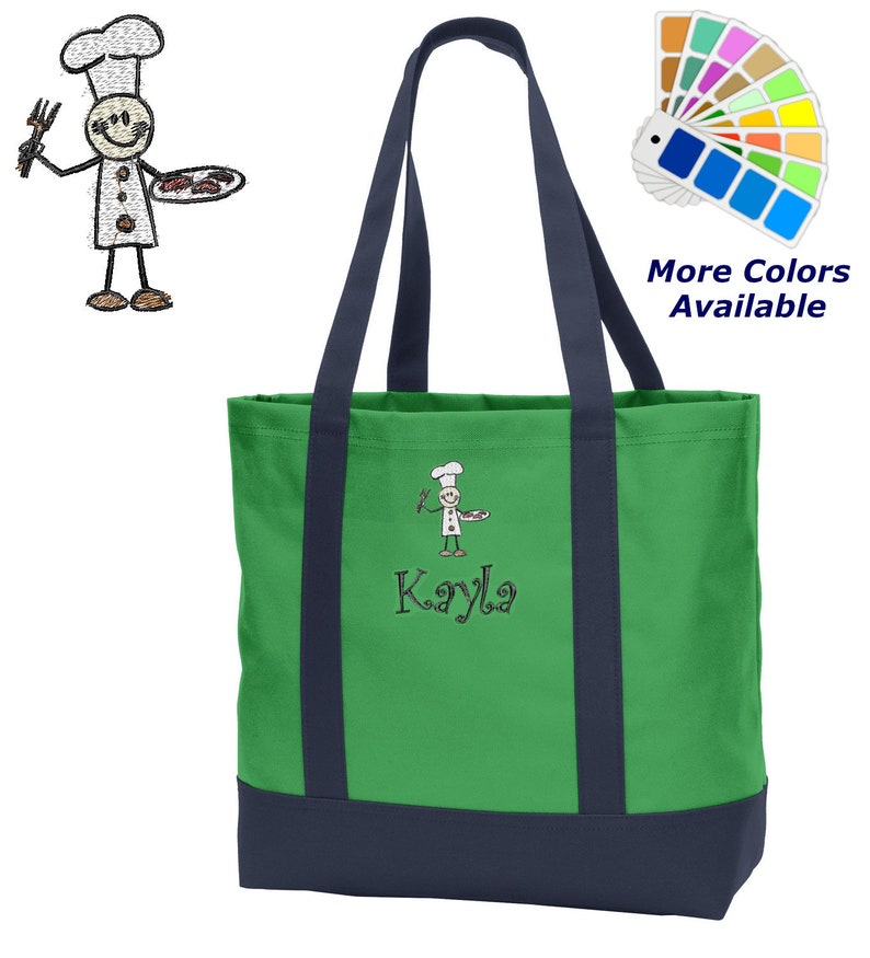 Personalized Chef Tote Bag Embroidered Monogrammed With Name - Etsy