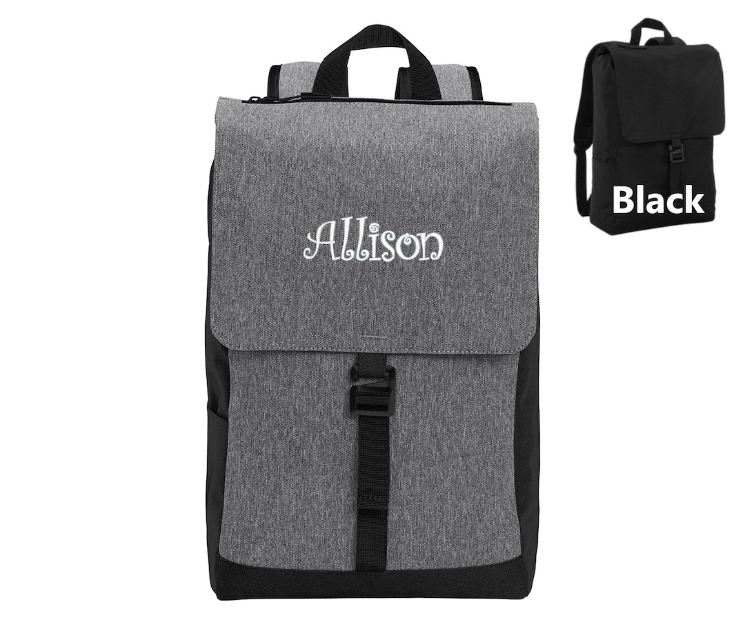 Personalized Rucksack Backpack, Embroidered Monogrammed Custom Name ...