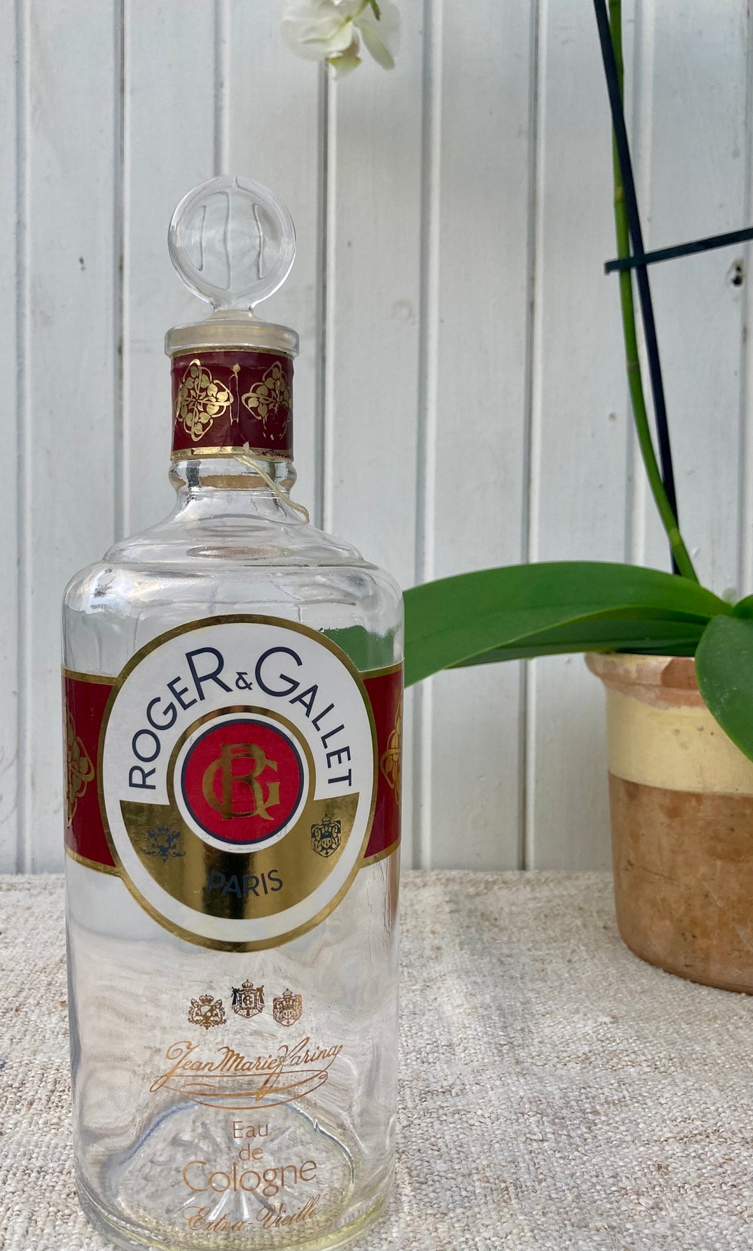 Large Glass Paris Perfume Bottle roger & Gallet Eau De - Etsy