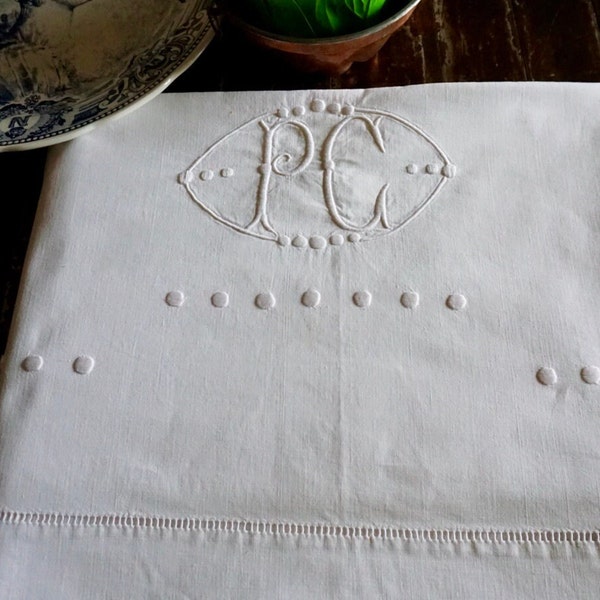 Antique Monogrammed Linens - Etsy