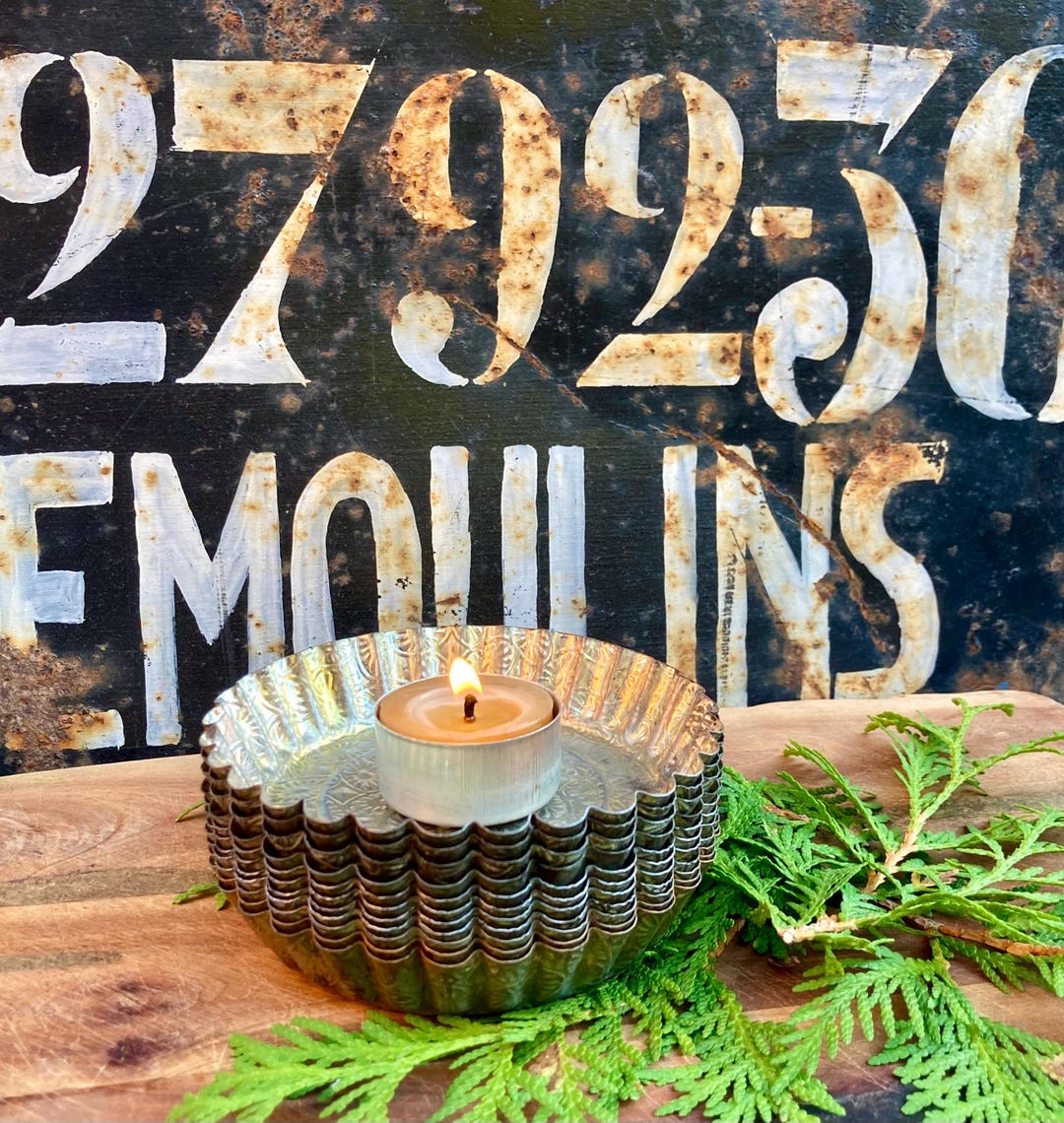 Set of 6 Old French Fluted Baking Tins, Mini Quiche Patisserie Pans ...