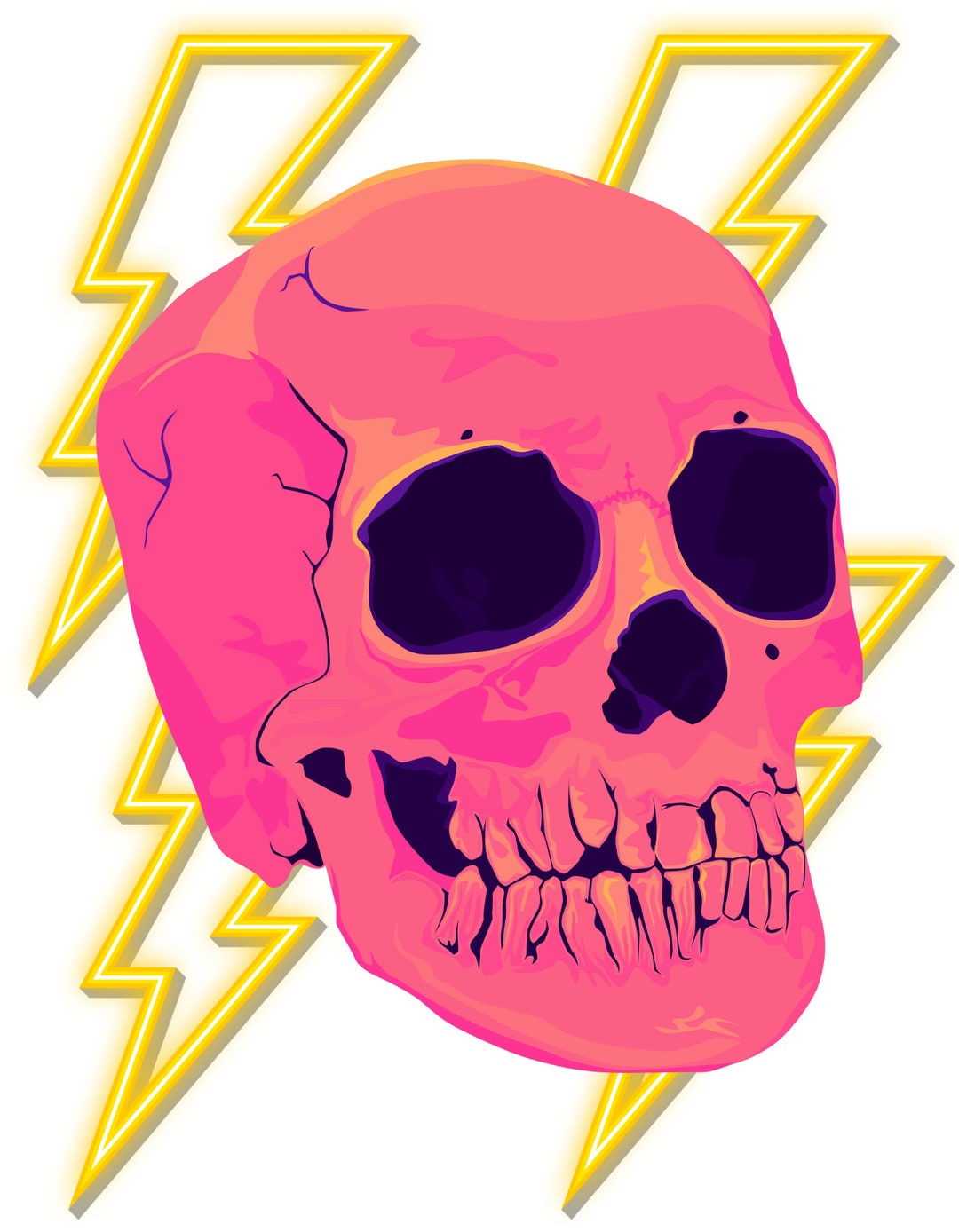 Electric Skull - Etsy