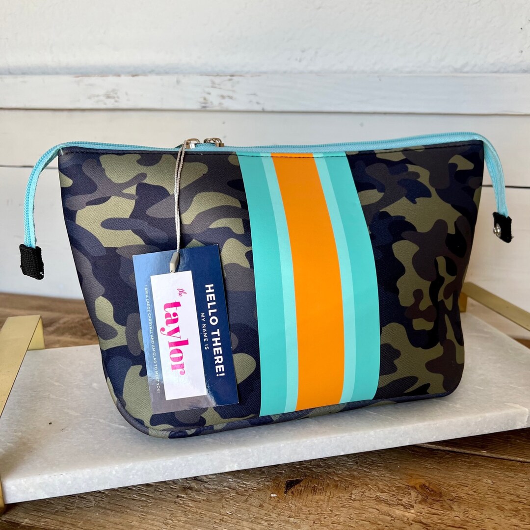 Neoprene Makeup Bag, Carryall, Cosmetic Bag, Bridesmaid Gift, Mahjong ...