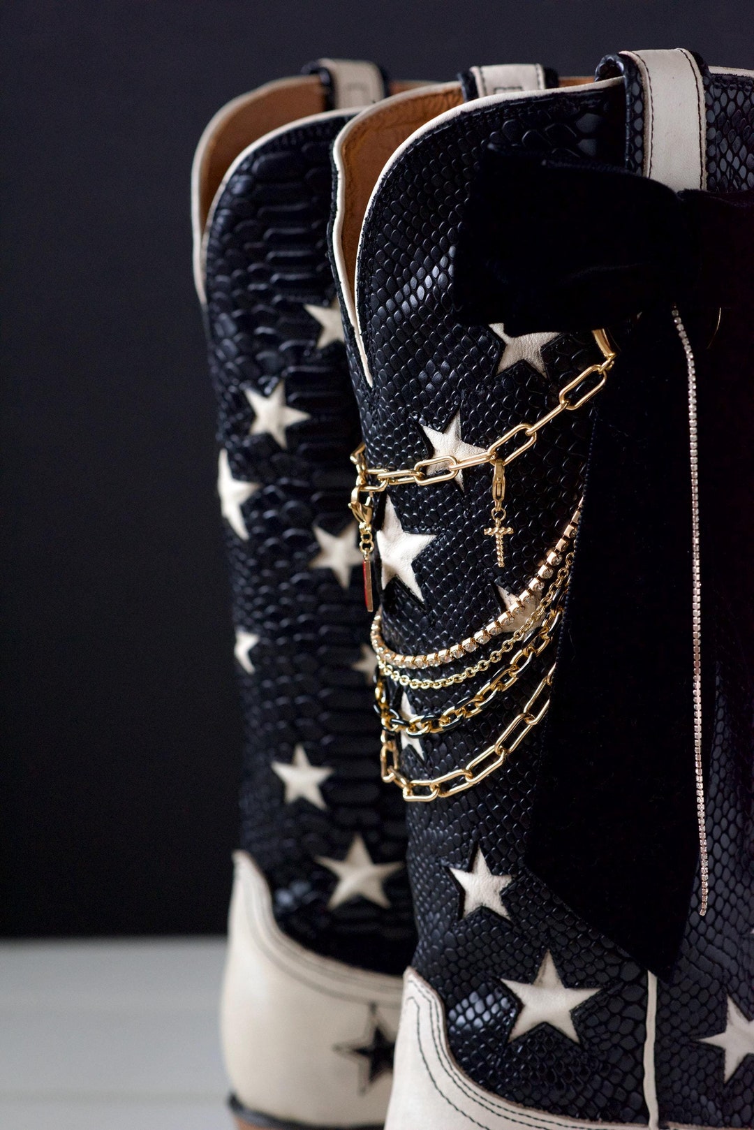 Custom Charm Boot Chain, Game Day Boots, Boot Charms, Western Cowgirl ...