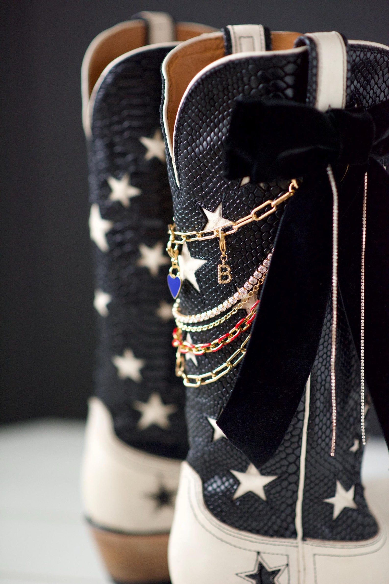 Customizable Western Boot Chain: Cowgirl Boot Charms, Game Day Bling - Etsy
