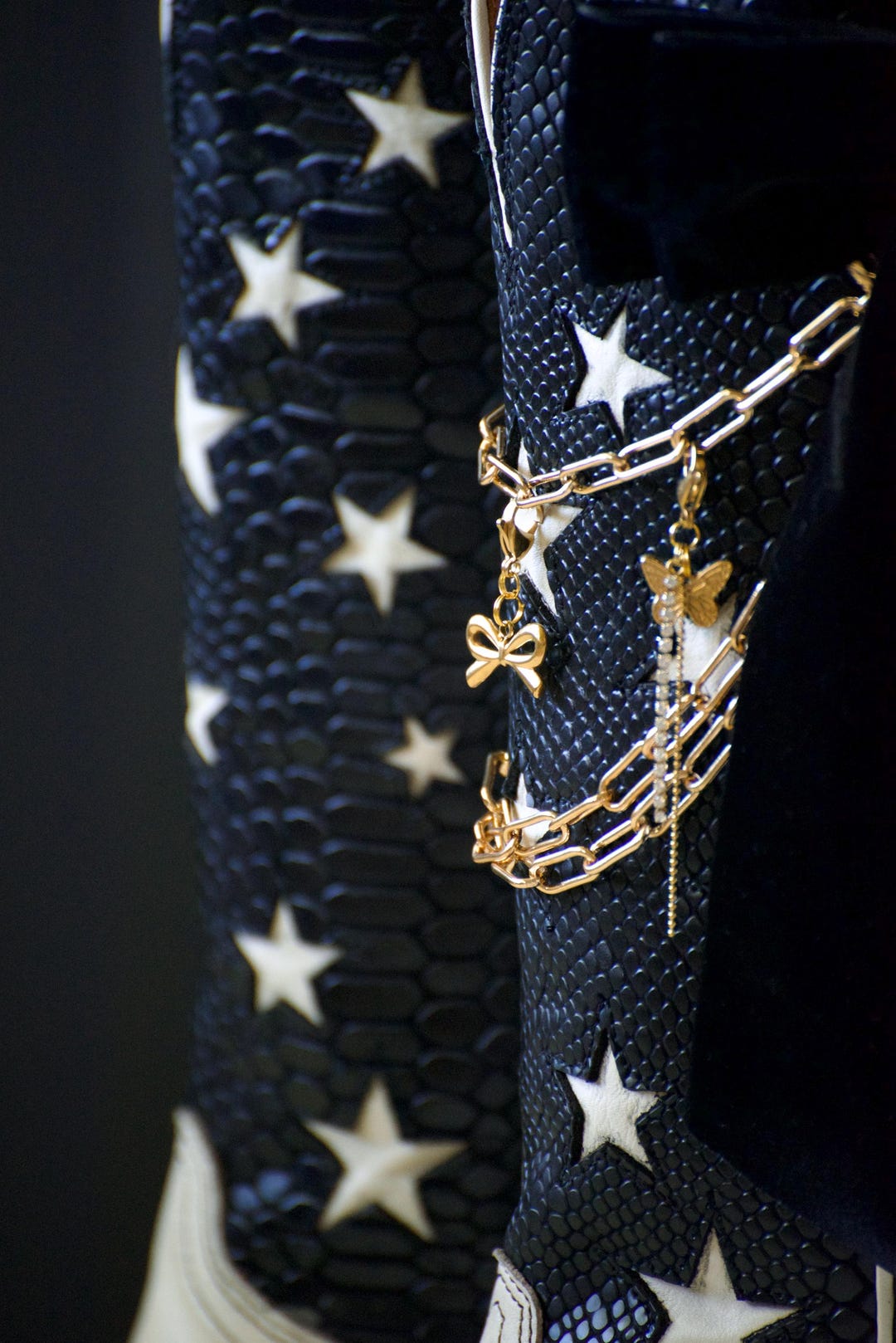 Customizable Western Boot Chain: Gold-plated Cowgirl Boot Bling - Etsy