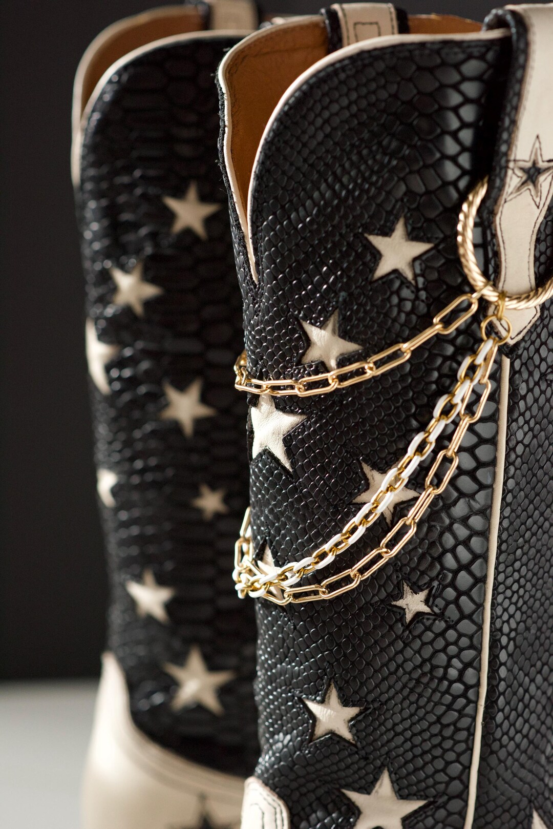 Customizable Western Boot Chain: Gold-plated Cowgirl Boot Bling - Etsy