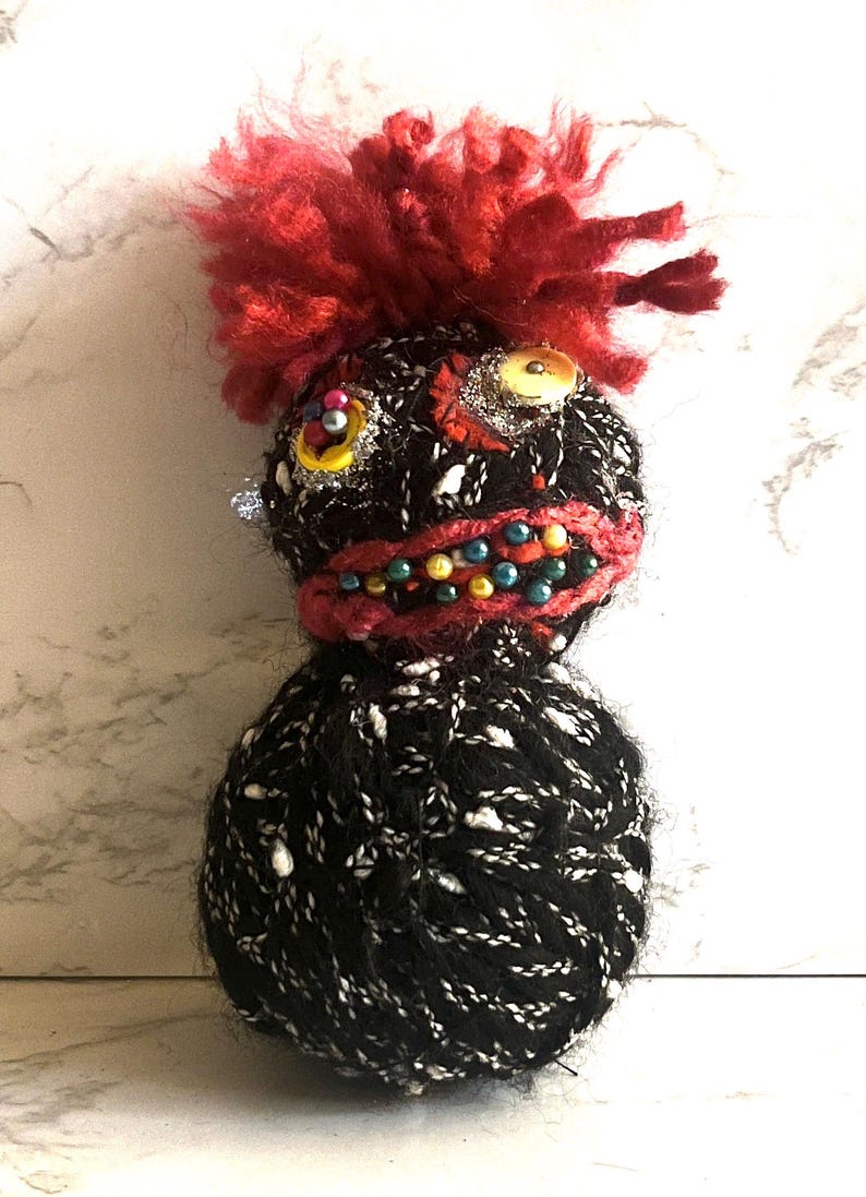 Yarn Voodoo Doll: Handmade Folk Art, Primitive Collector's Item - Etsy
