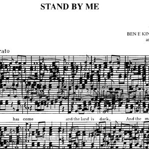 Stand by Me by Ben E King // DIY Sheet Music Art // Music Canvas ...