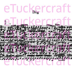 Dig by Incubus, DIY, Sheet Music Wall Art, Home Decor, Gifts for Her ...