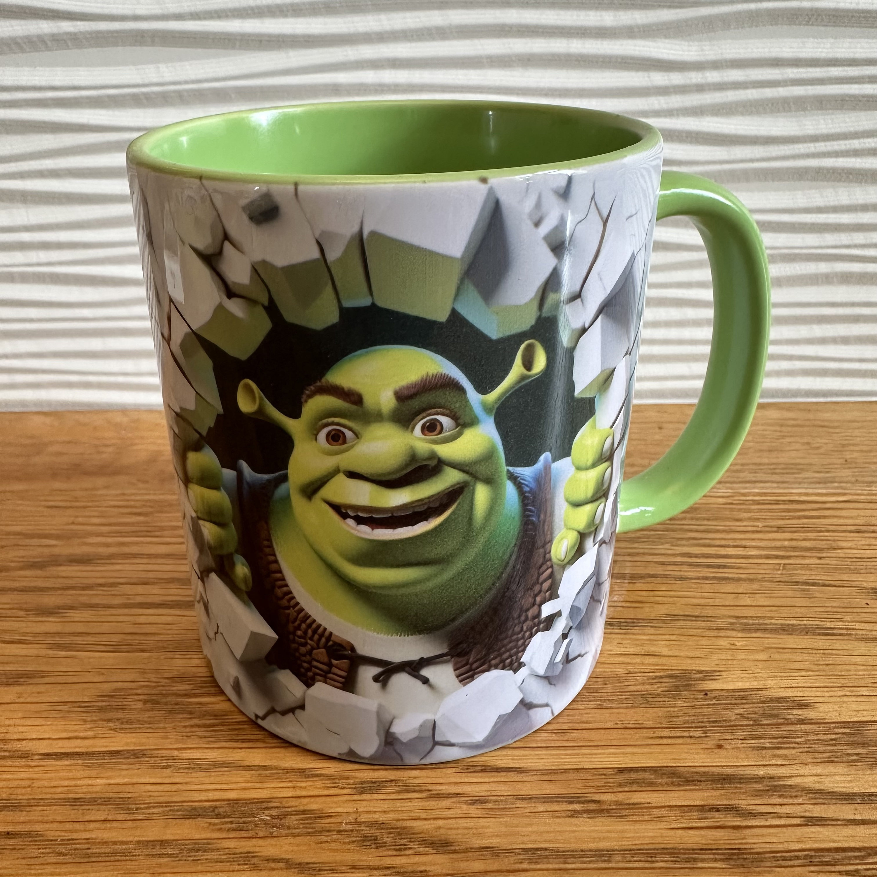 Shrek Mug With Green Handle & Inside With Any Name - Etsy