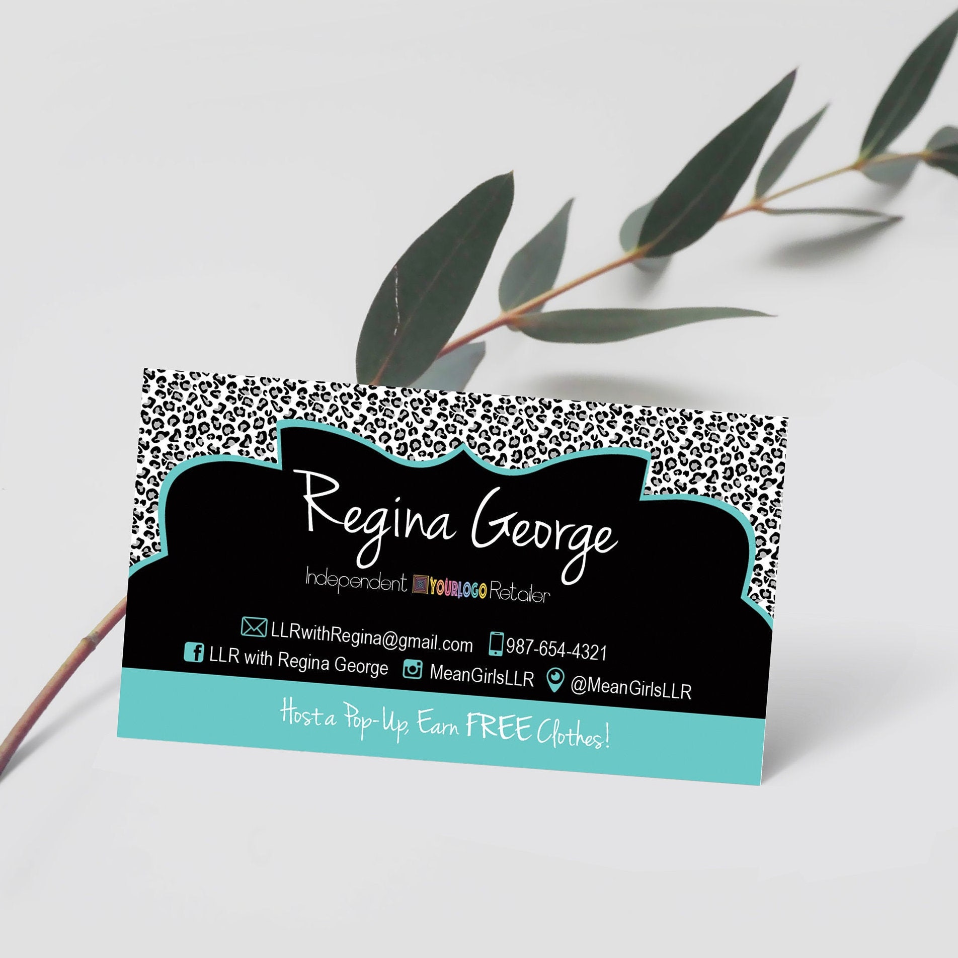 Leopard Print Business Card - DIGITAL Business Card - Lularoe Business ...