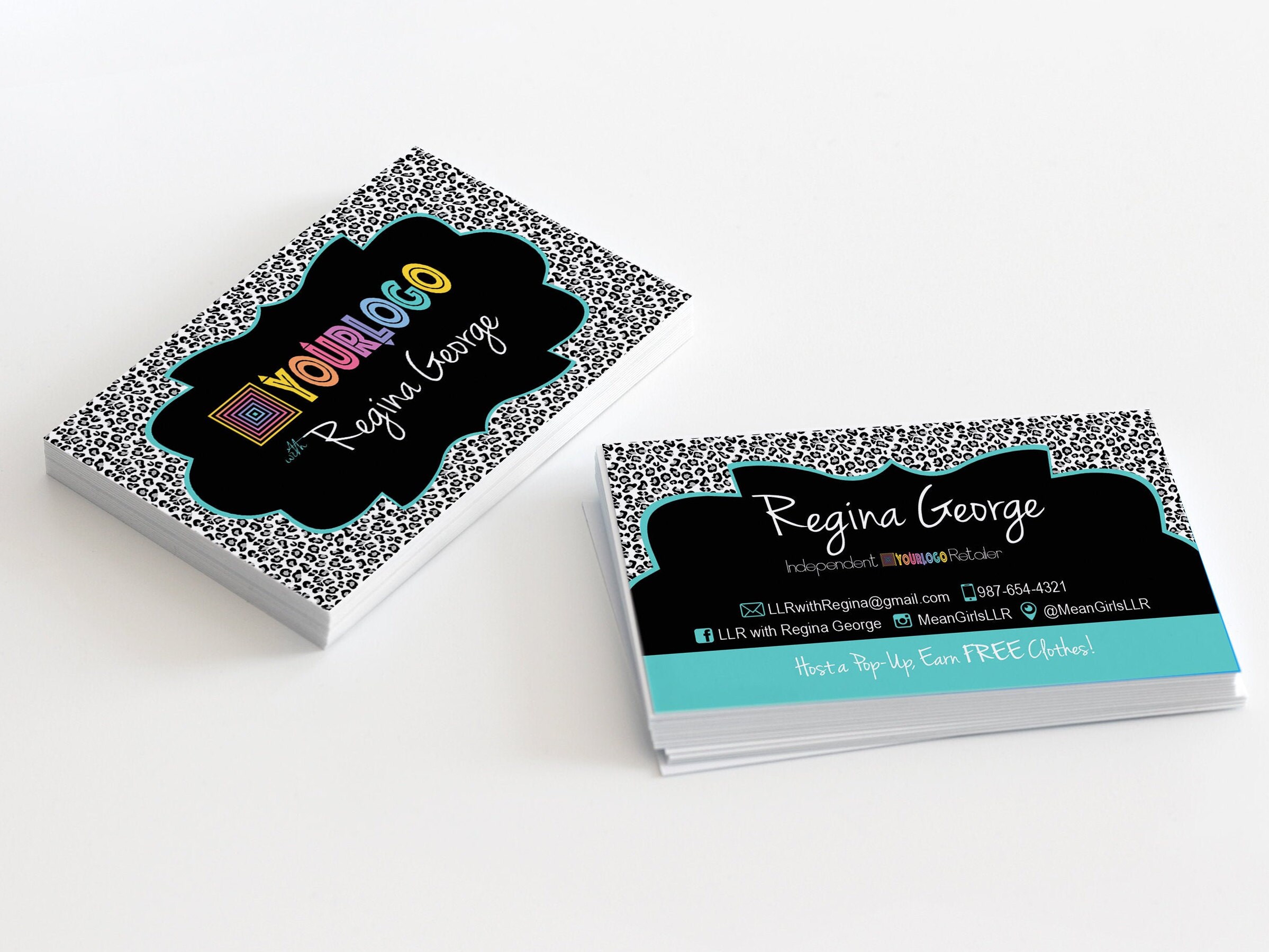 Leopard Print Business Card - DIGITAL Business Card - Lularoe Business ...