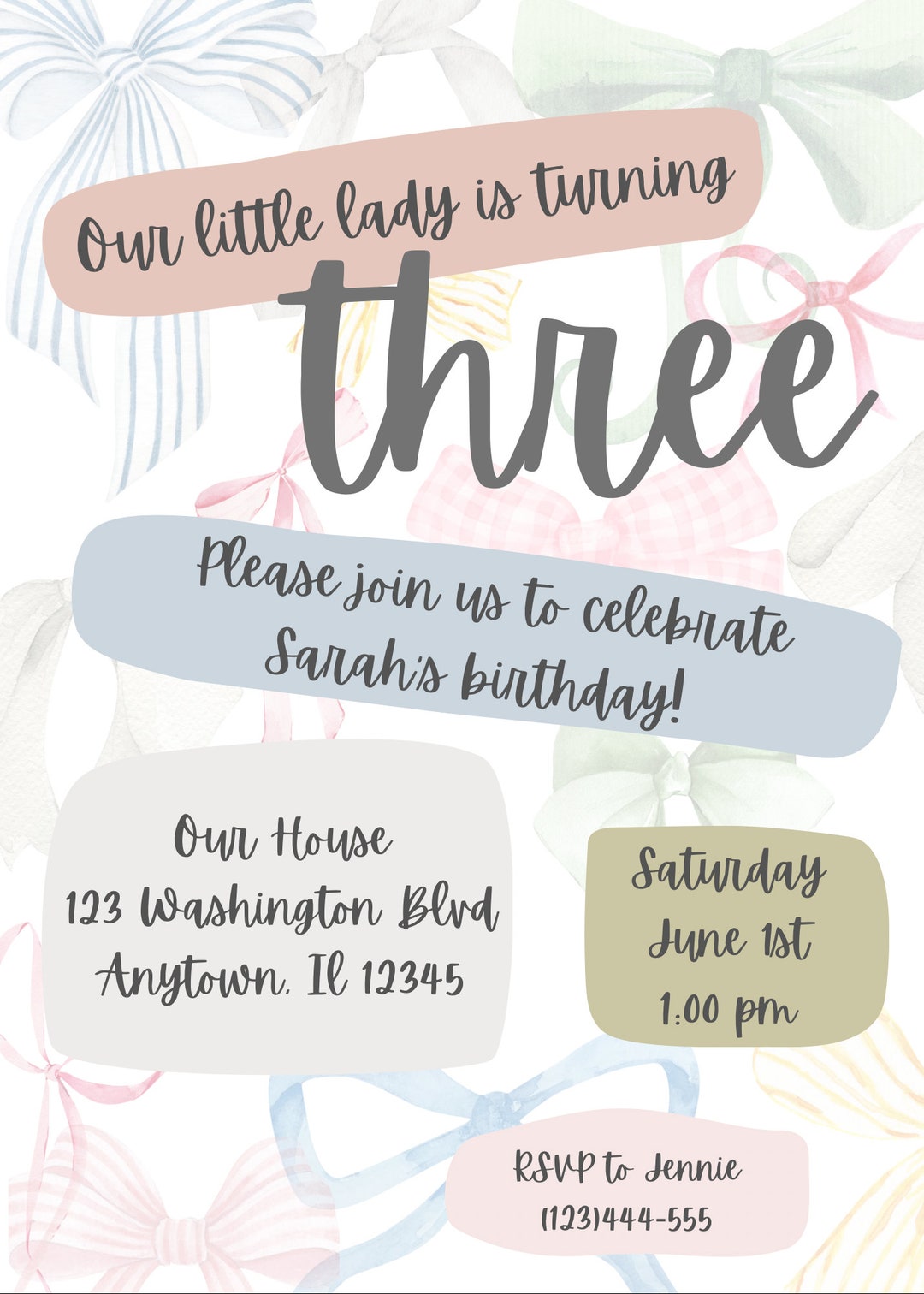 Invitación de cumpleaños de señorita: plantilla de Canva. - Etsy México