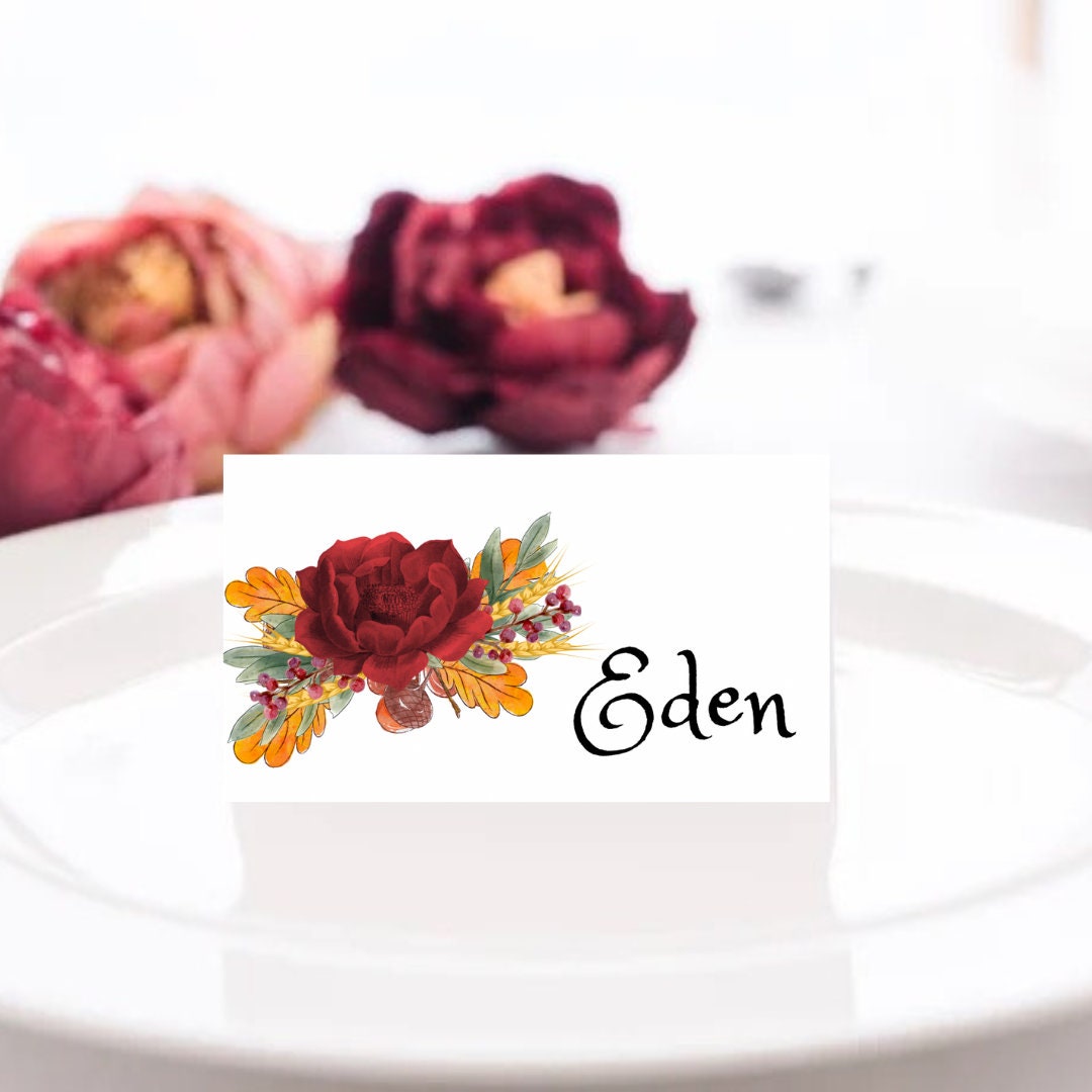 Elegant Table Name Place Cards - Printable - Etsy
