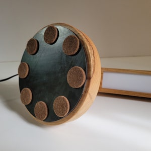 Table LED Lamp Black Walnut Wood , Wooden Reading Lamp, Wood Lamp, Desk ...