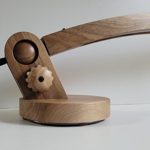 Table LED Lamp Black Walnut Wood , Wooden Reading Lamp, Wood Lamp, Desk ...