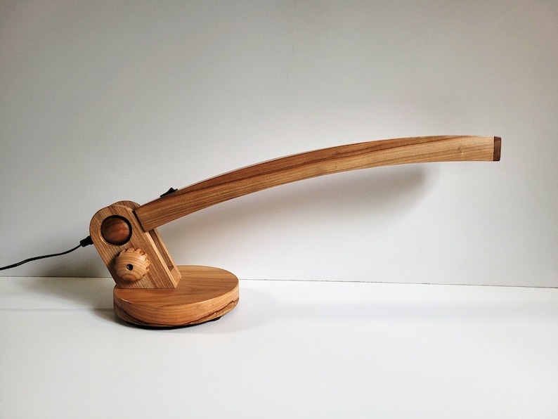 Table LED Lamp, Wooden Reading Lamp, Wood Lamp, Desk Light, Nightlight ...