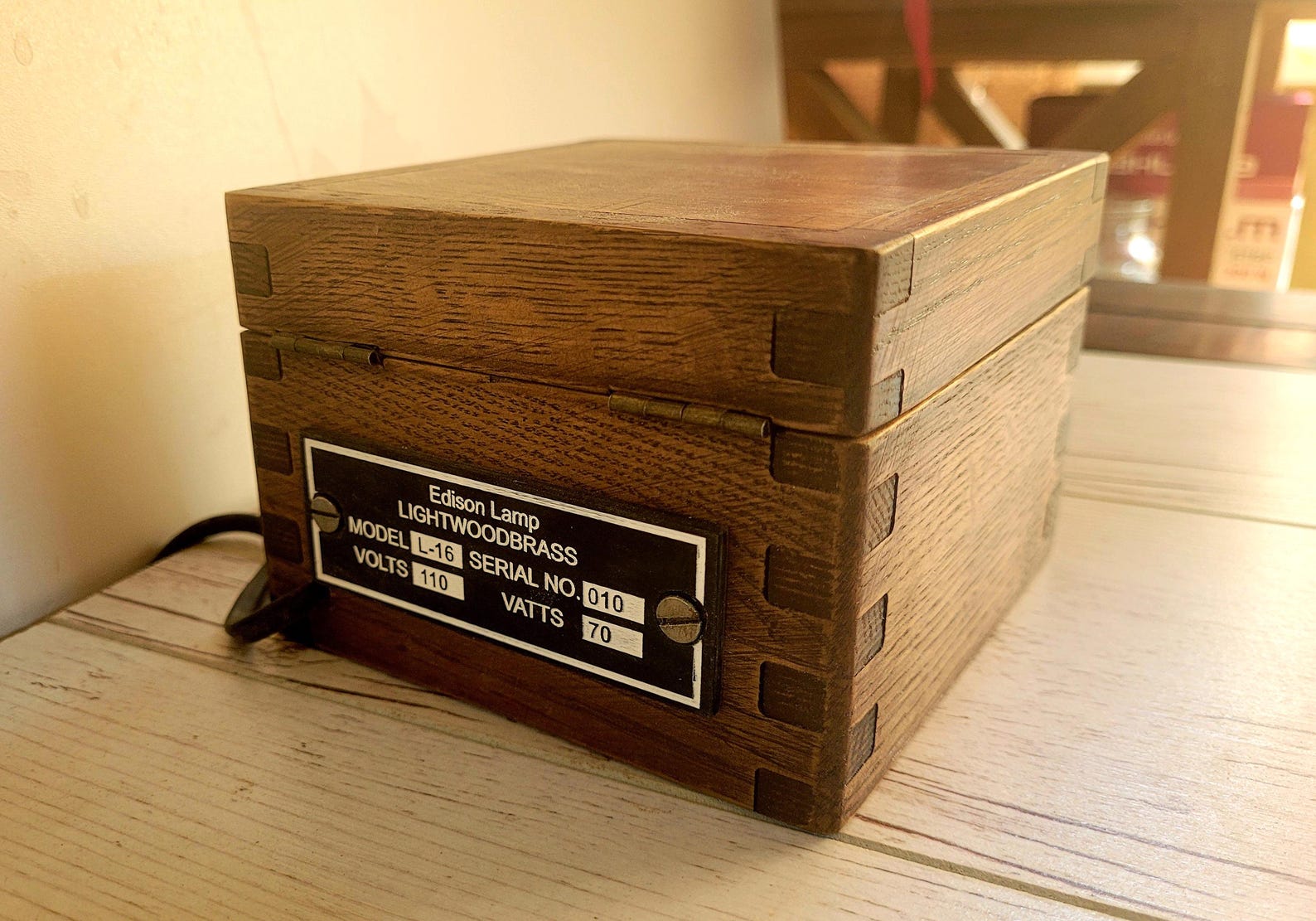 Edison Lamp Wooden Box Vintage Style Dimmer Industrial Lamp Сube - Etsy