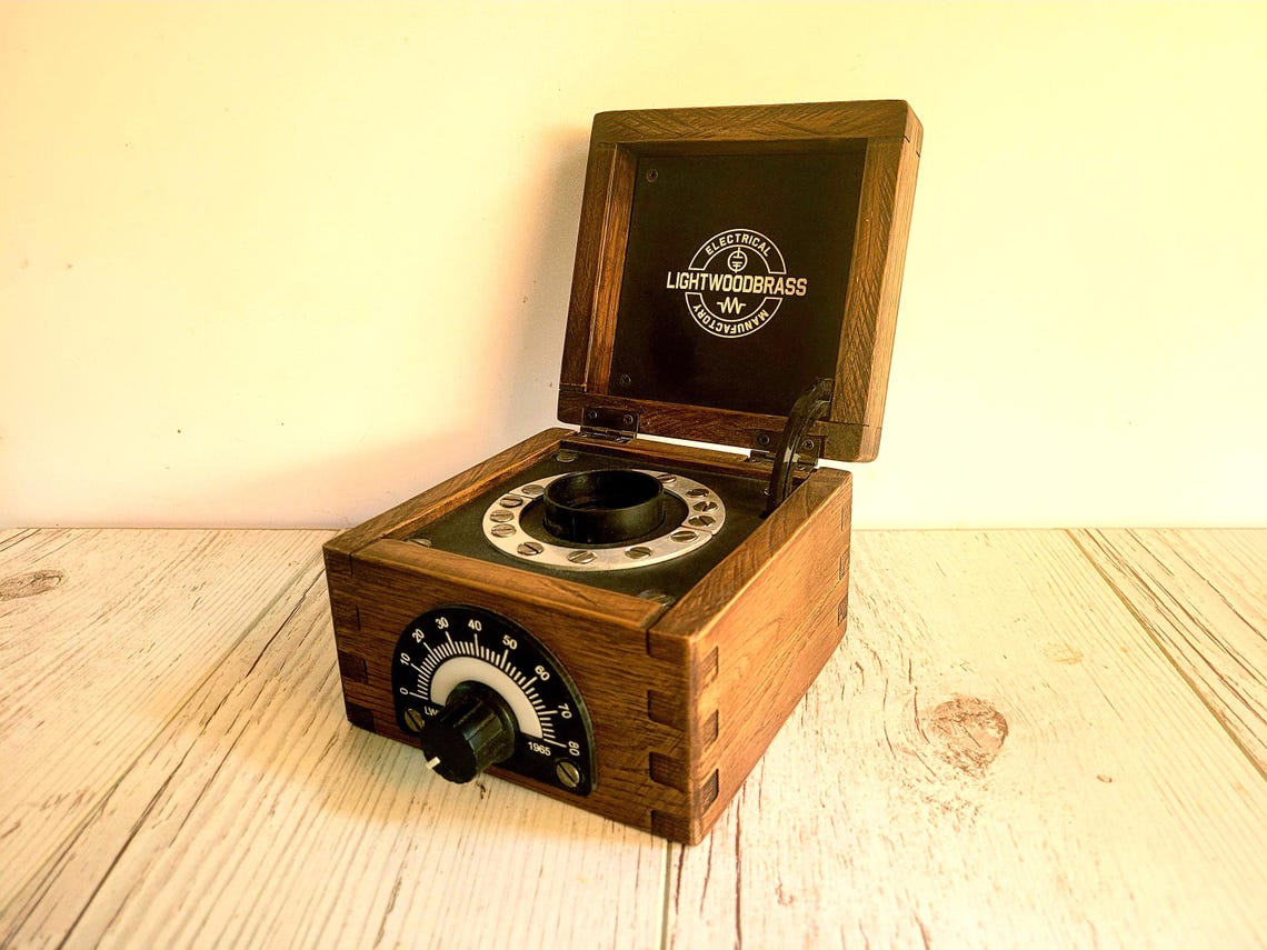 Edison Lamp Wooden Box Vintage Style Dimmer Industrial Lamp Сube - Etsy