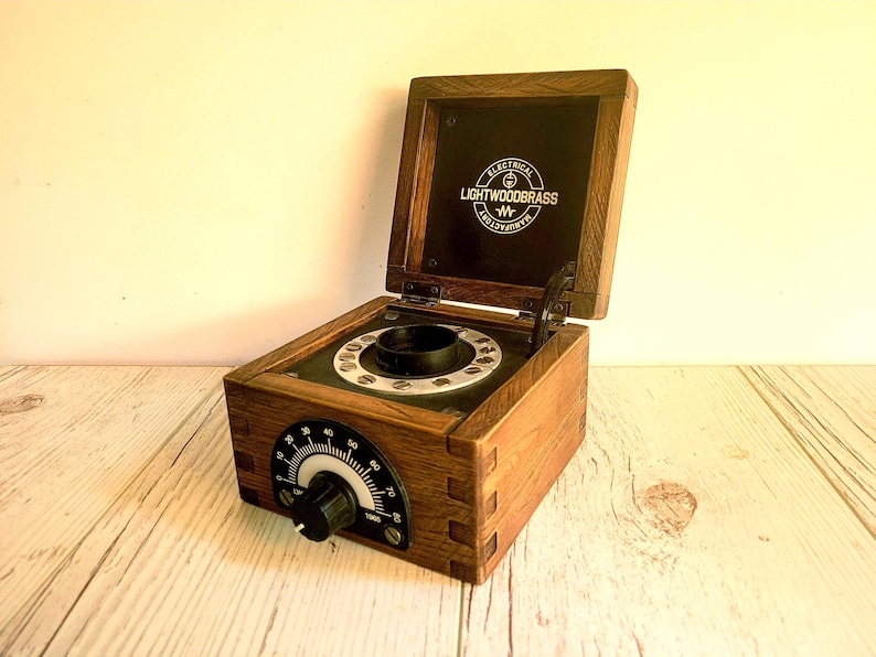 Edison Lamp Wooden Box Vintage Style Dimmer Industrial Lamp Сube - Etsy