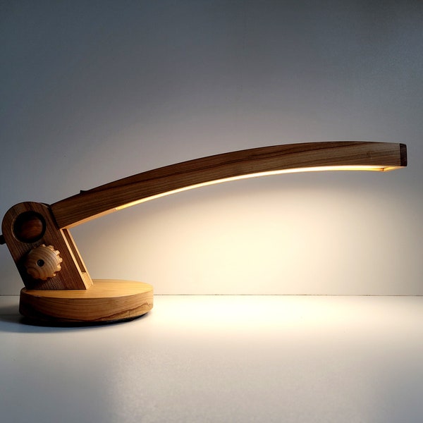 Wood Desk Lamp - Etsy