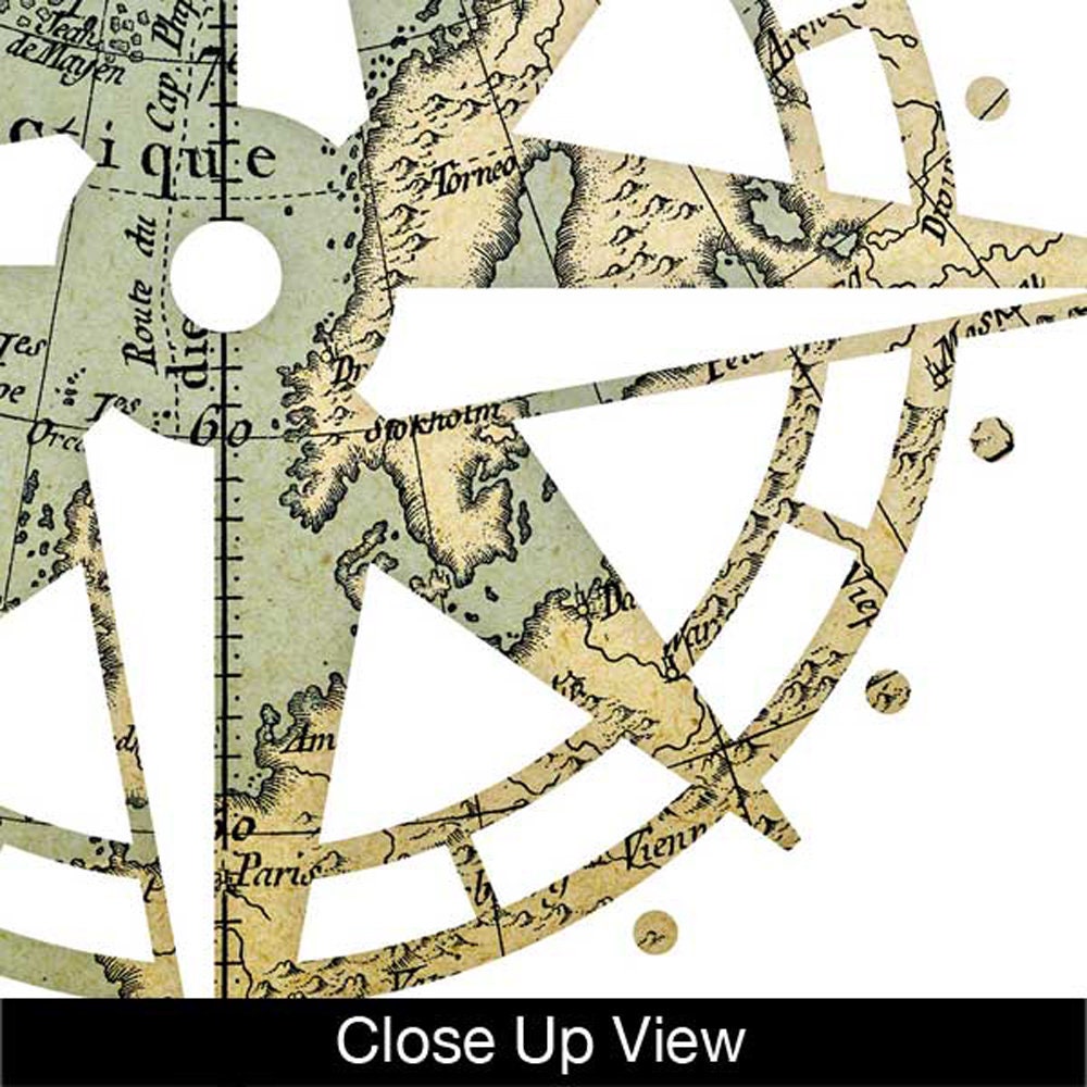 Compass Map Print, Vintage Map Print, Travel Artwork, Compass Artwork ...
