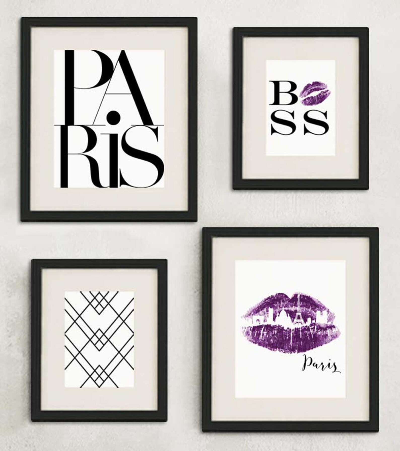 Paris Typography Print, Paris Print, Office Decor, Travel Artwork ...